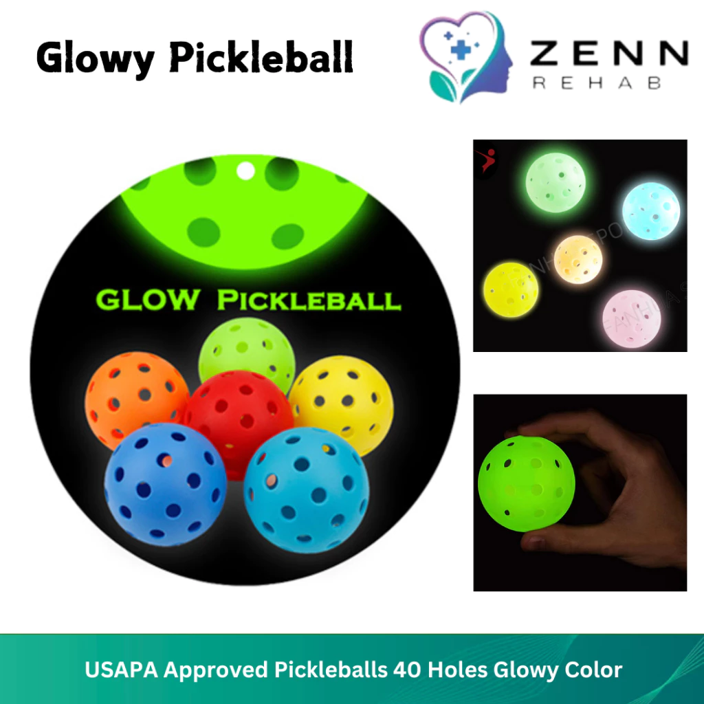 USAPA Approved 74mm 40 Holes Multicolor Luminous Pickleball Paddle ...