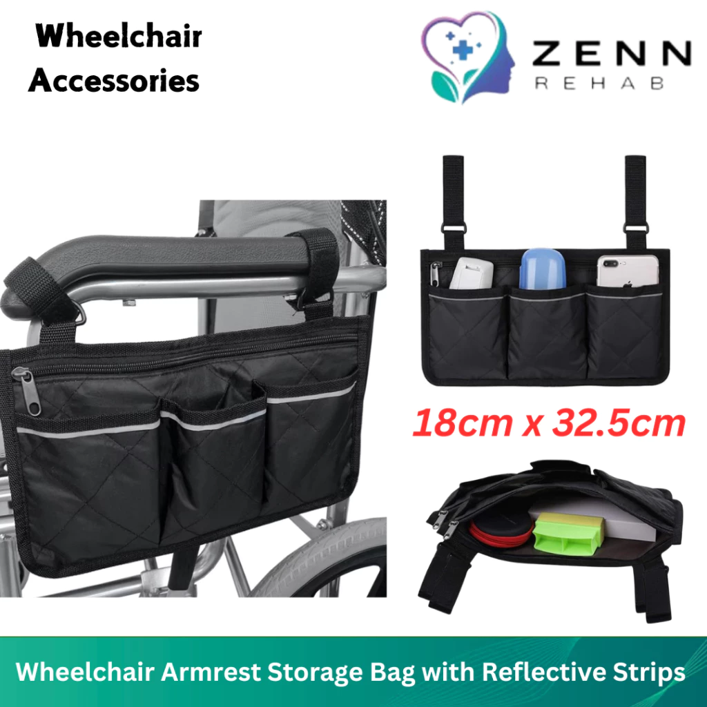 st Storage Bag with Reflective Strips Pocket Storage Bag Wheelchair ...